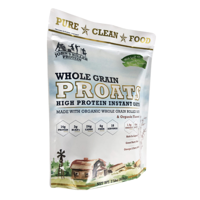 PROATS - high protein organic oats. Unsweetened - John's Killer Protein®