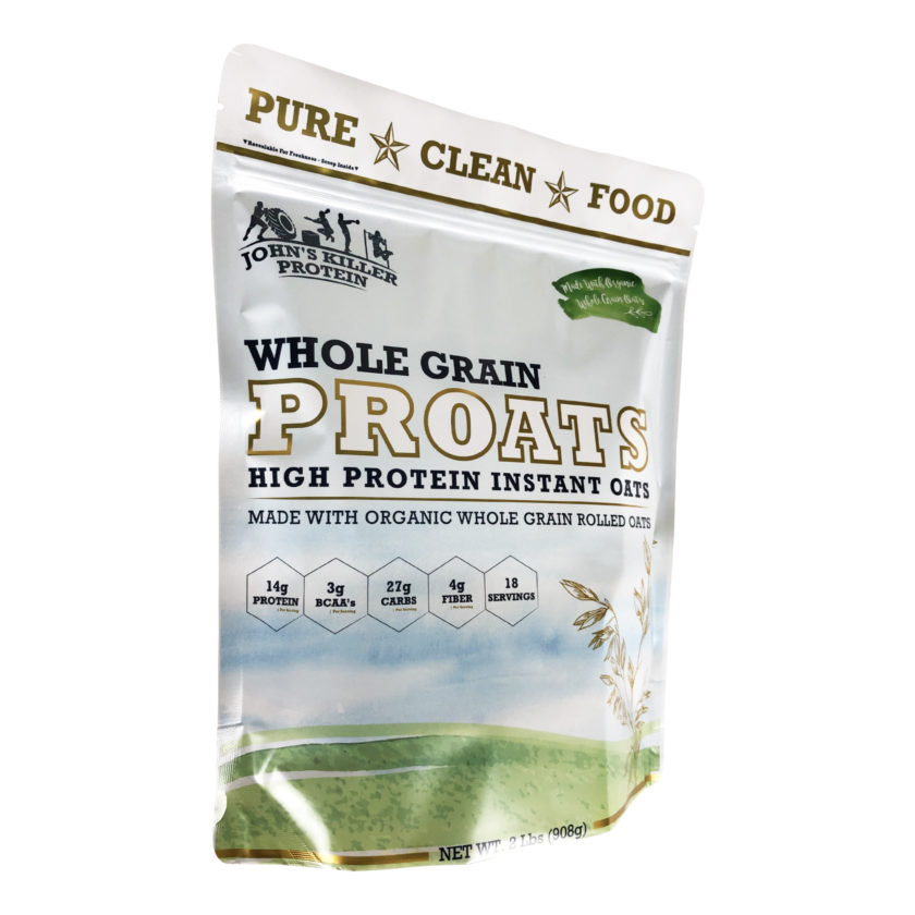 PROATS - high protein organic oats. Unsweetened - John's Killer Protein®