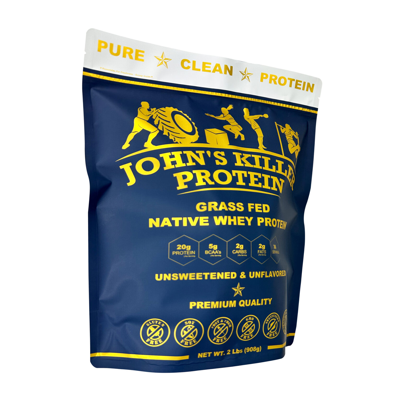 Unsweetened grass fed native whey protein - John's Killer Protein®