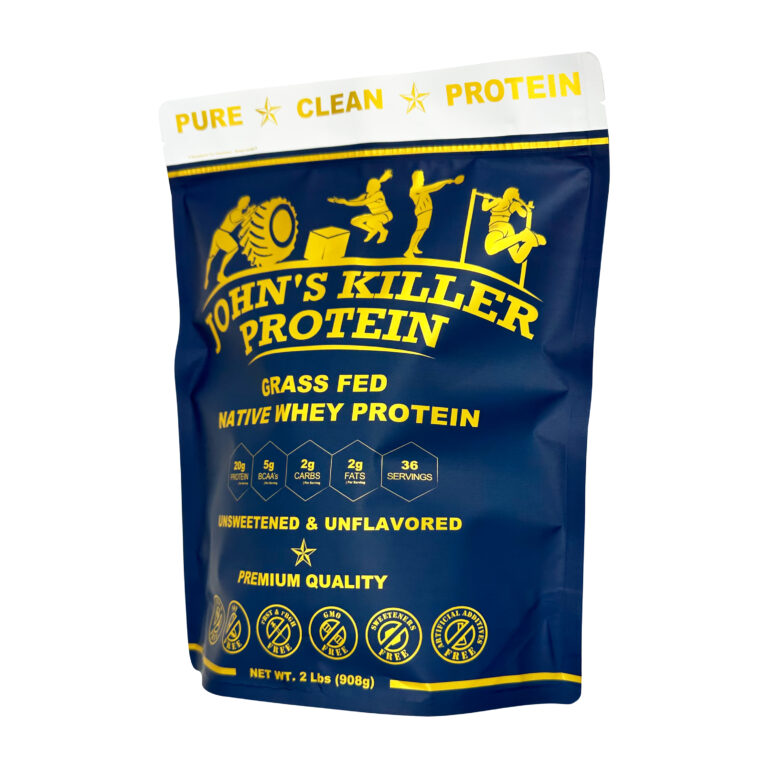 Unsweetened grass fed native whey protein - John's Killer Protein®
