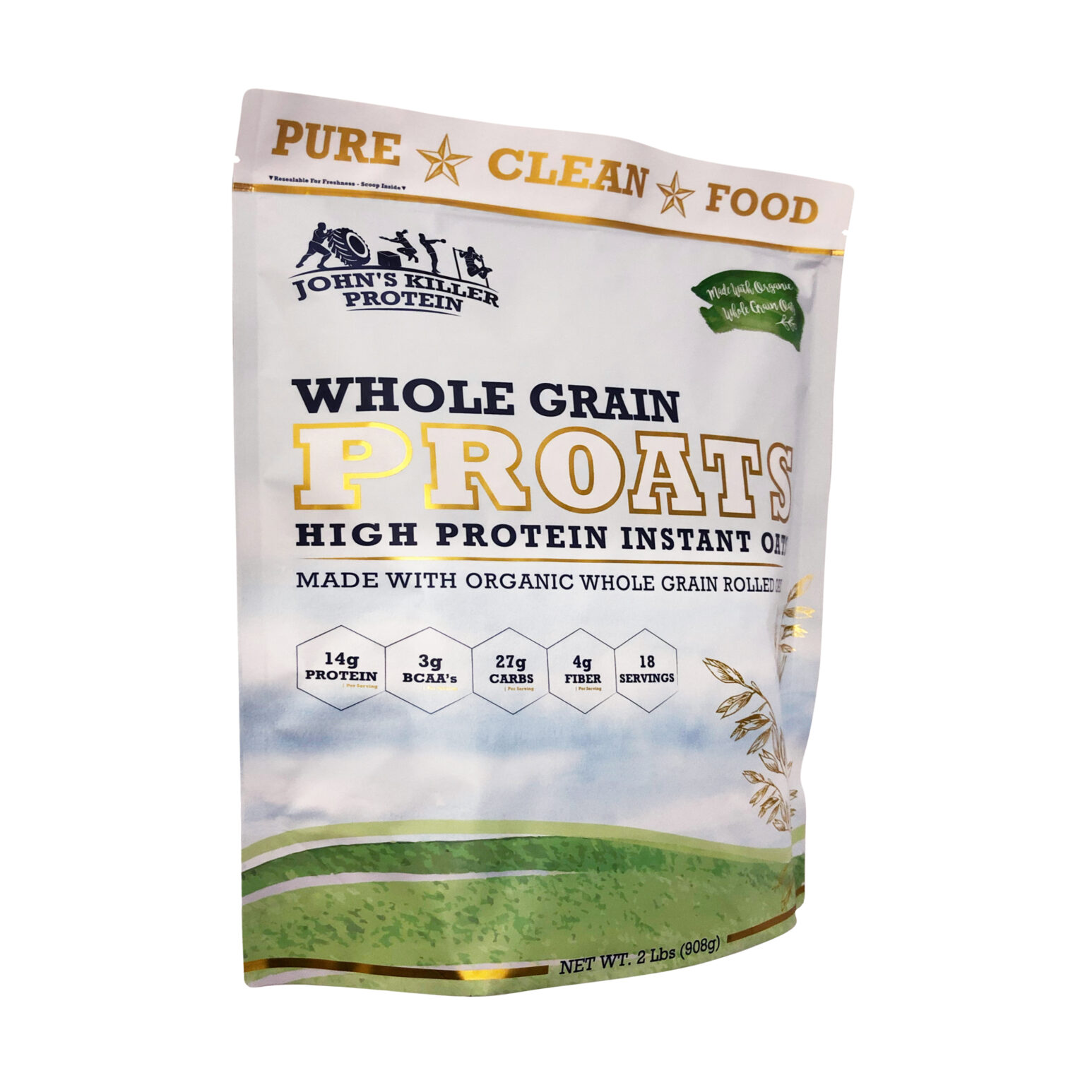 PROATS - high protein organic oats. Unsweetened - John's Killer Protein®